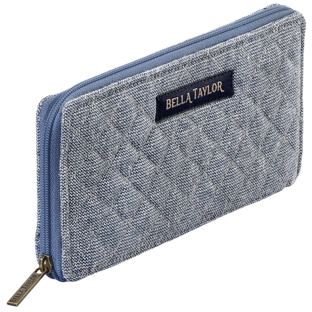 Blue Chambray RFID Slim Card Wallet – Bella Taylor Wholesale
